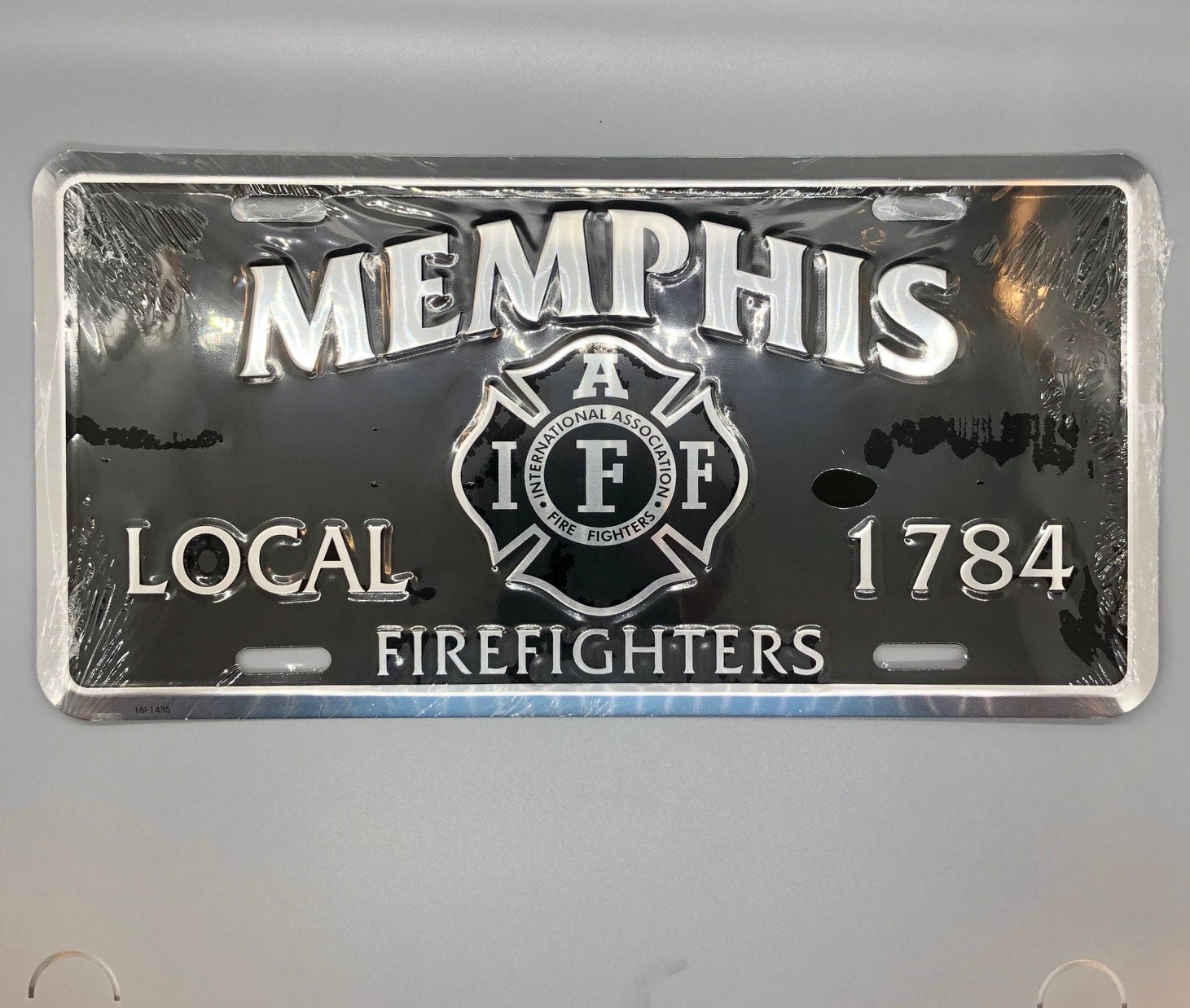 License Plate (Black/Silver) | Memphis Fire Fighters Association